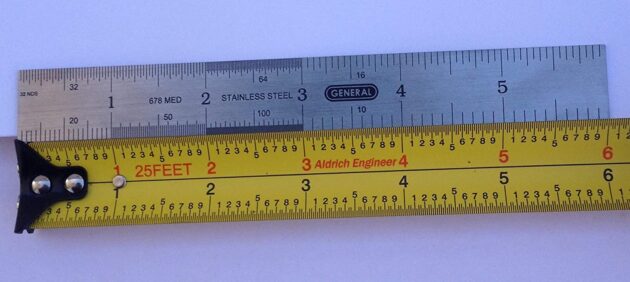 Precision Tape, 25 ft/300 in Decimal Inch Tape Measure – Aldrich Engineer
